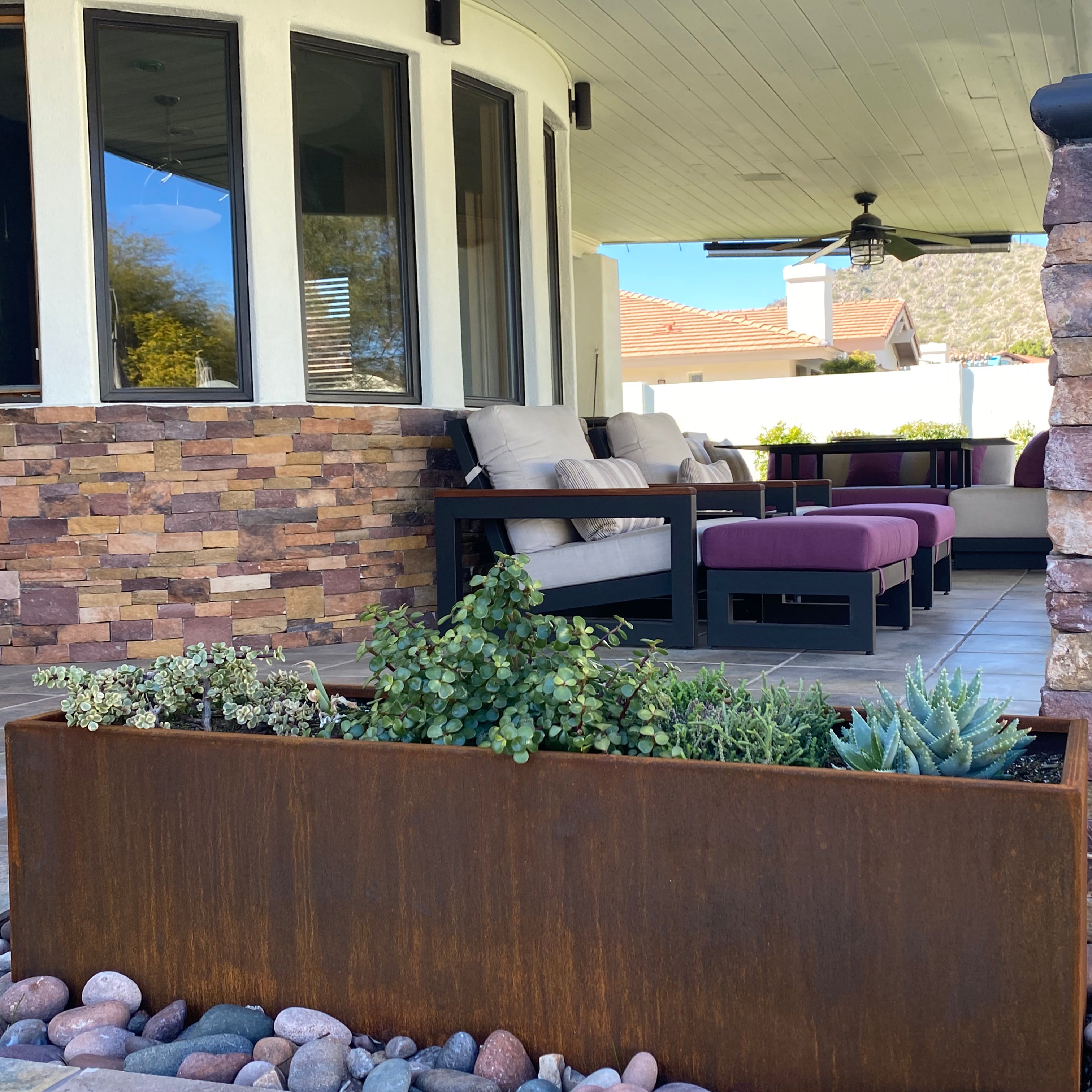 Modern Steel Planter Box - Heavy Duty CORTEN Steel – Lewis Bamboo